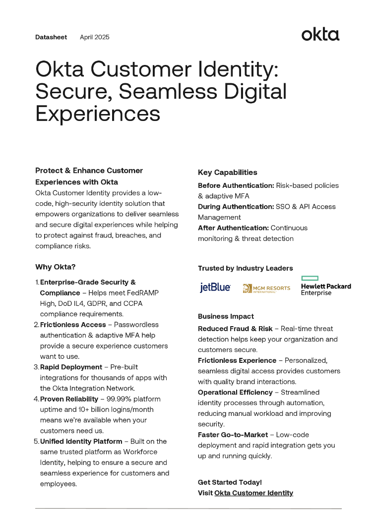 Identity Solutions Building Seamless Experiences Okta Sg